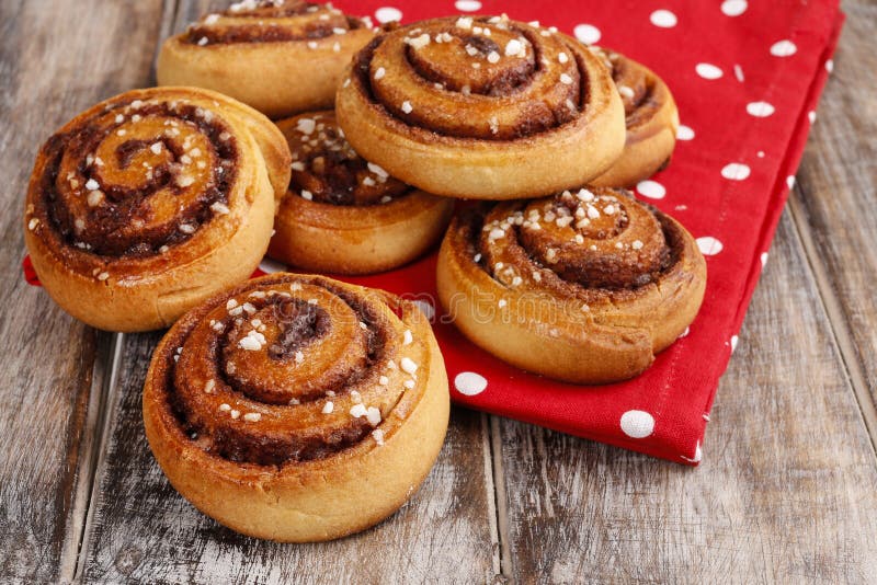 Kanelbulle - Swedish Cinnamon Rolls Stock Image - Image of fresh ...