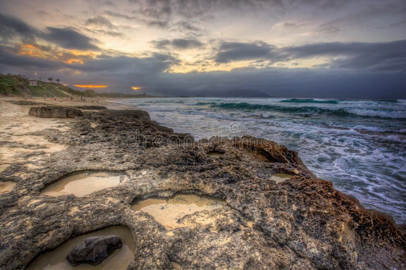 Kaneohe Marine Corps Base North Beach Oahu Imagen de archivo - Imagen ...