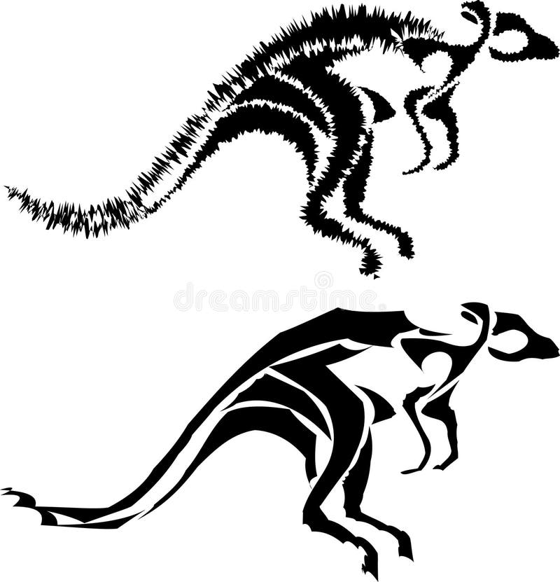 Kangaroo abstract stock vector. Illustration of cheerful - 97182458