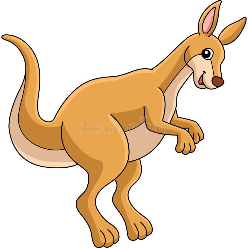 Kangaroo Cartoon Colored Clipart Illustration Stock Vector ...