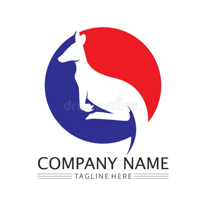 Kangaroo Animal Logo and Design Vector Illustrtion Stock Illustration ...