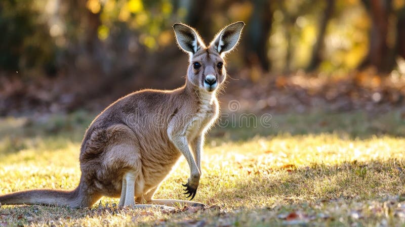 Kangaroo in the Australian Bush.Bonds of the Outback Stock Illustration ...