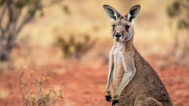Kangaroo in the Australian Outback Stock Photo - Image of powerful ...