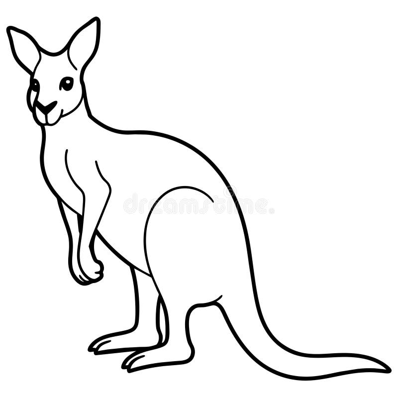 A Kangaroo Vector LOGO ICONs. Stock Illustration - Illustration of ...