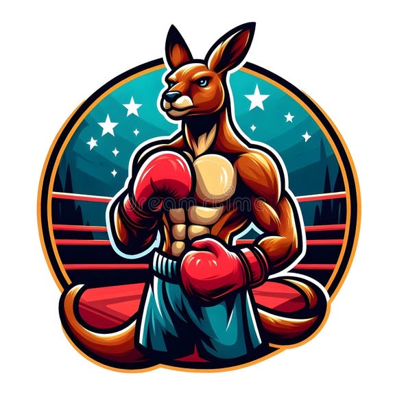 Kangaroo with Boxing Gloves Stock Illustration - Illustration of comics ...