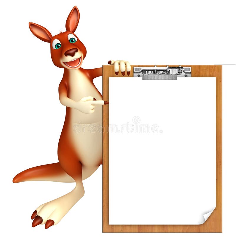Kangaroo Cartoon Character Exam Pad Stock Illustrations – 6 Kangaroo ...