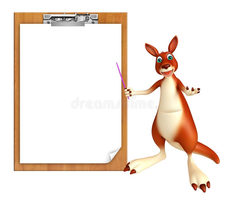 Kangaroo Cartoon Character Exam Pad Stock Illustrations – 6 Kangaroo ...