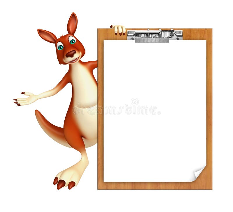 Kangaroo Cartoon Character Exam Pad Stock Illustrations – 6 Kangaroo ...
