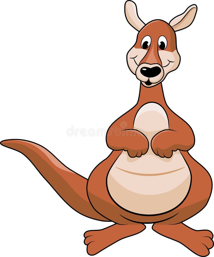 Kangaroo Cartoon Illustration Stock Vector - Illustration of cartoon ...