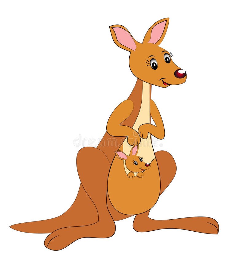 Child Cartoon Kangaroo Pouch Stock Illustrations – 370 Child Cartoon ...