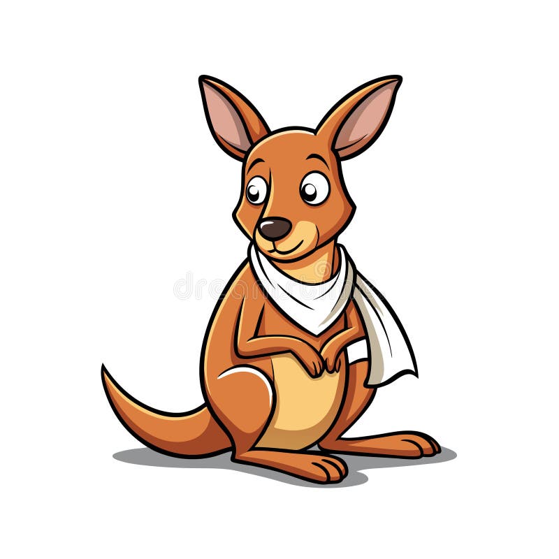 Kangaroo in Chilled Digital Art Scene Stock Photo - Illustration of ...