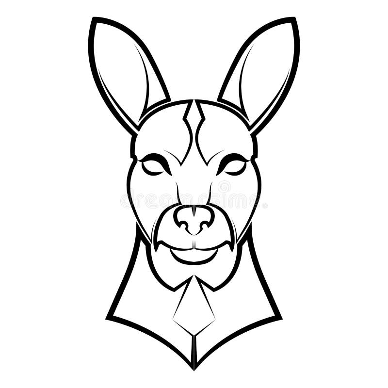 Kangaroo Head Icon. Logo on White Background. Vector Stock Vector ... Kangaroo Head Icon. Logo on White Background. Vector Stock Vector ...