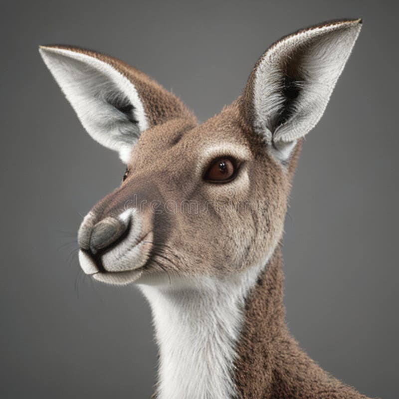 Kangaroo Head Portrait of Popular Animal Stock Illustration ...