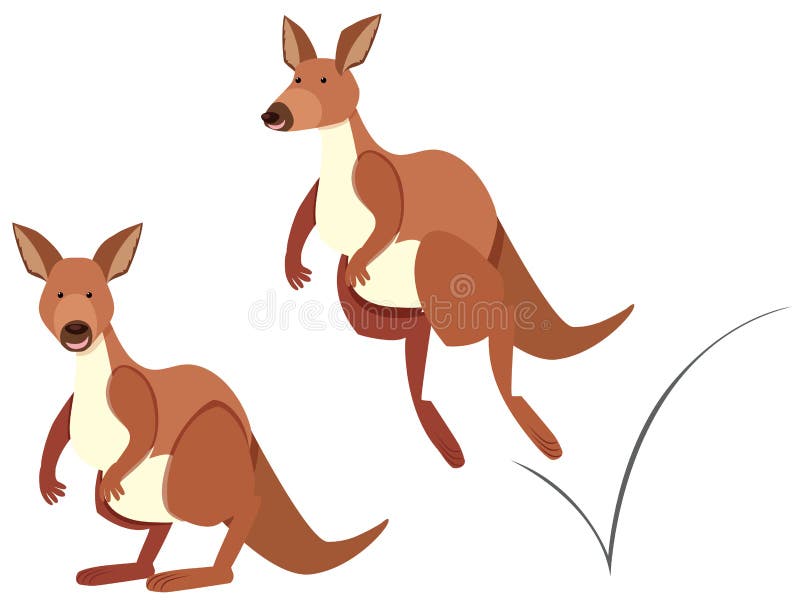 Kangaroo Hopping Clipart
