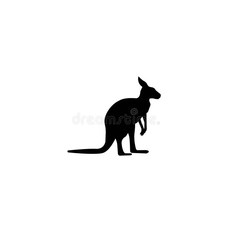 Kangaroo icon stock vector. Illustration of wildlife - 223970633