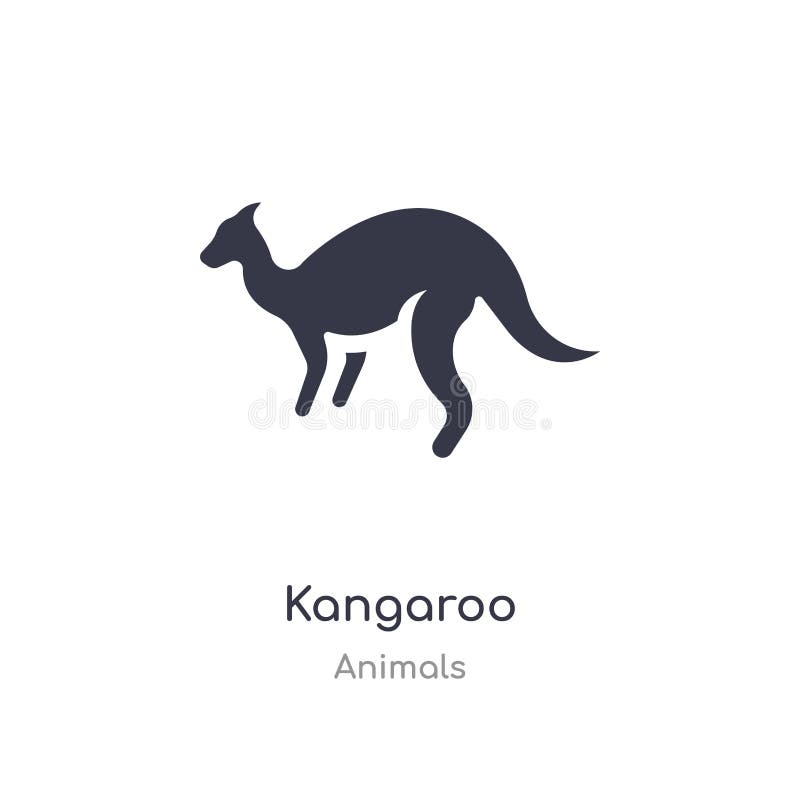 Kangaroo Icon. Isolated Kangaroo Icon Vector Illustration from Animals ...