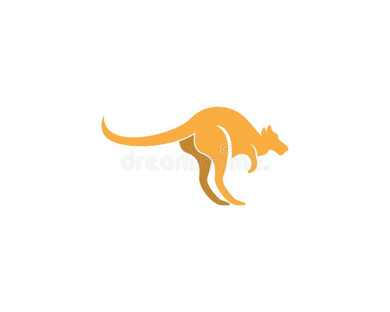Kangaroo Icon Logo Vector Template Stock Vector - Illustration of home ...