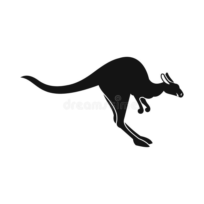 Kangaroo Icon, Simple Style Stock Vector - Illustration of marsupial ...