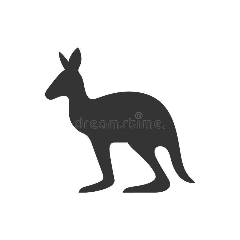 Kangaroo icon stock vector. Illustration of marsupial - 293140145