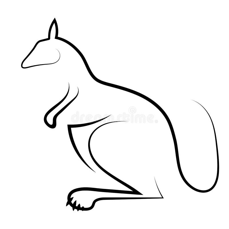 Kangaroo Icon stock vector. Illustration of jump, mammal - 53672113