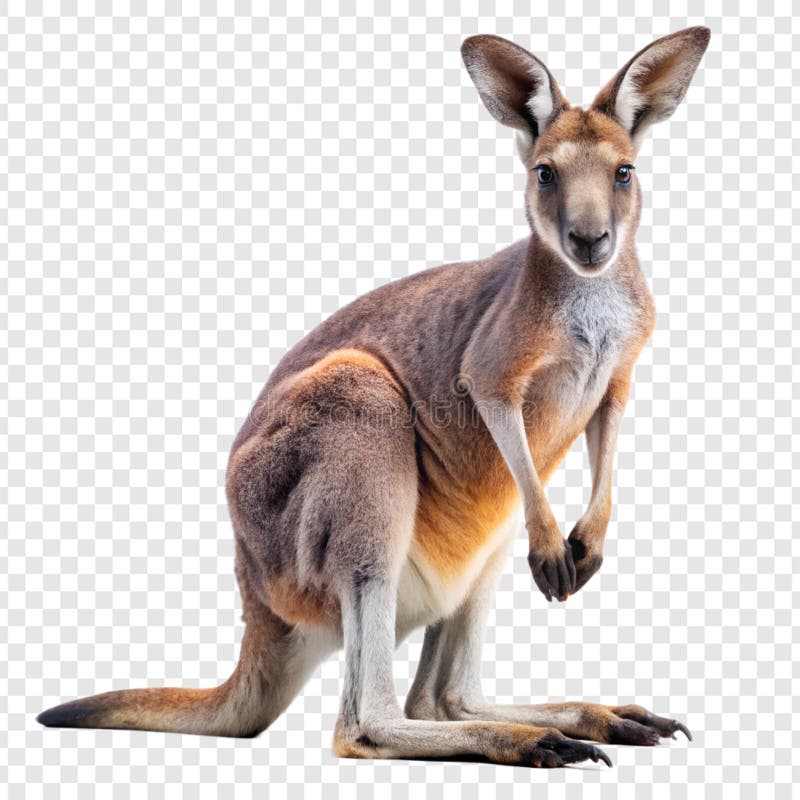 Kangaroo Transparent Background Stock Illustration - Illustration of ...