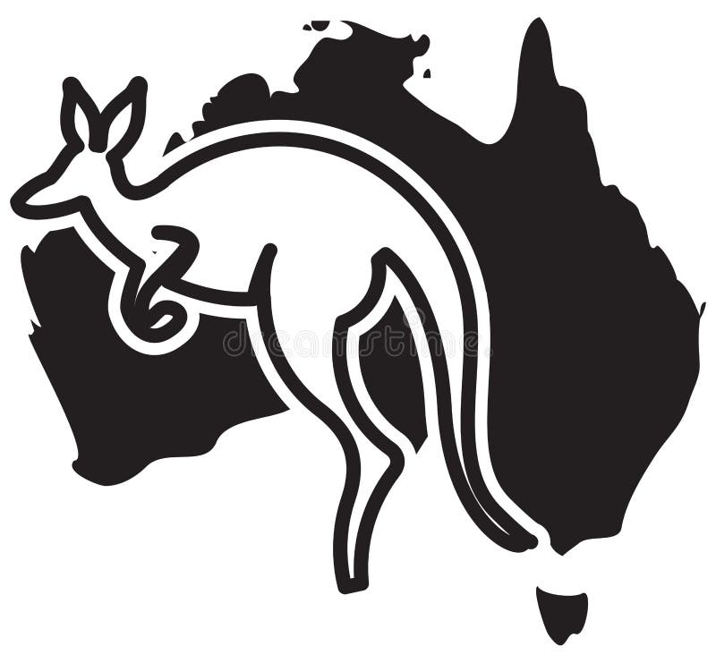Kangaroo Jumping Icon stock illustration. Illustration of grazing ...