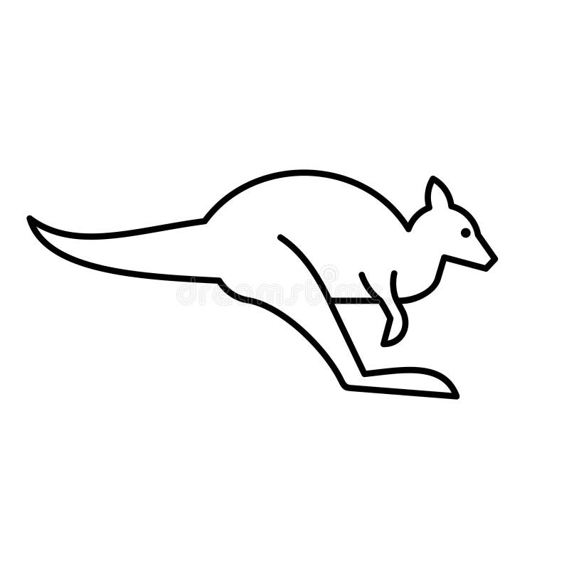 Kangaroo One Line Multi Color Icon. Simple Thin Line, Outline Vector of ...