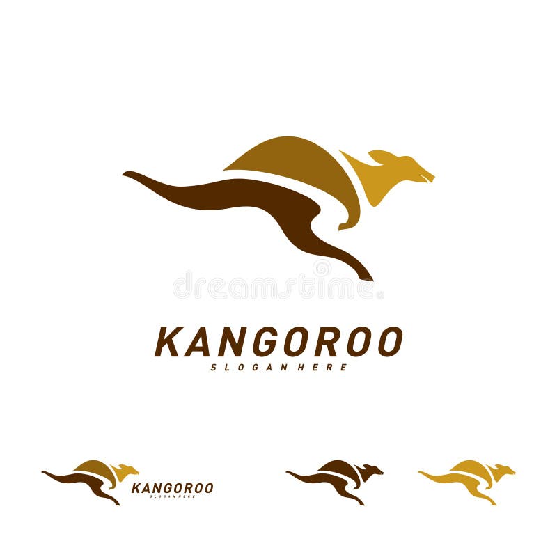 Set of Kangaroo and Australia Map Logo Design Vector Template. Kangaroo ...