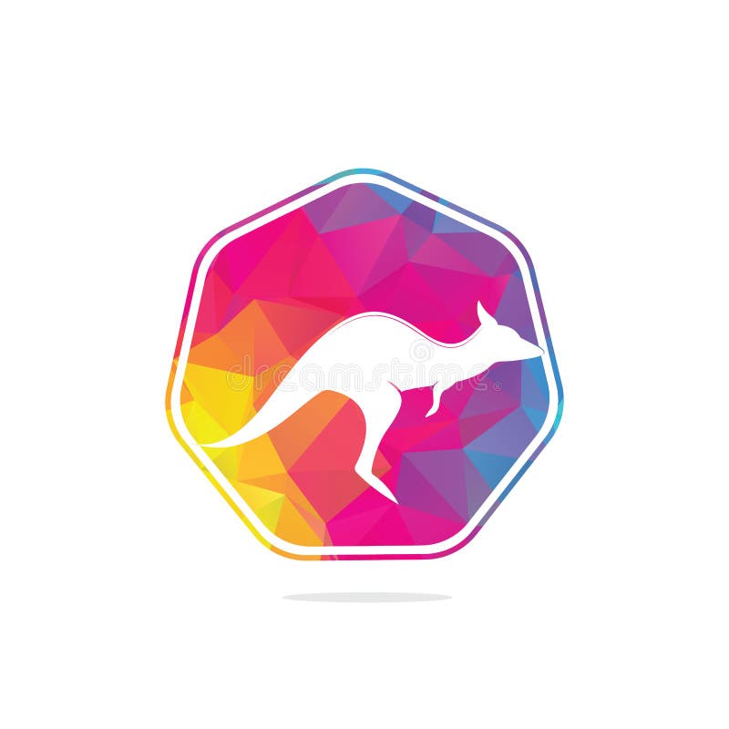 Kangaroo Logo Design Vector Template. Stock Vector - Illustration of ...