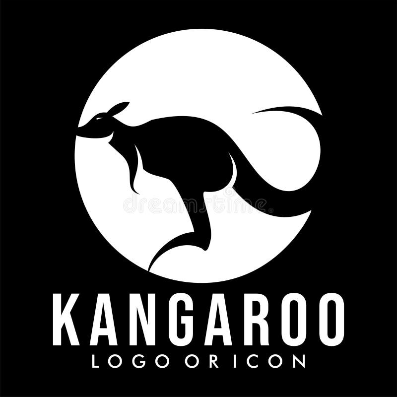 KANGAROO LOGO ICON DESIGN stock vector. Illustration of wild - 232443666