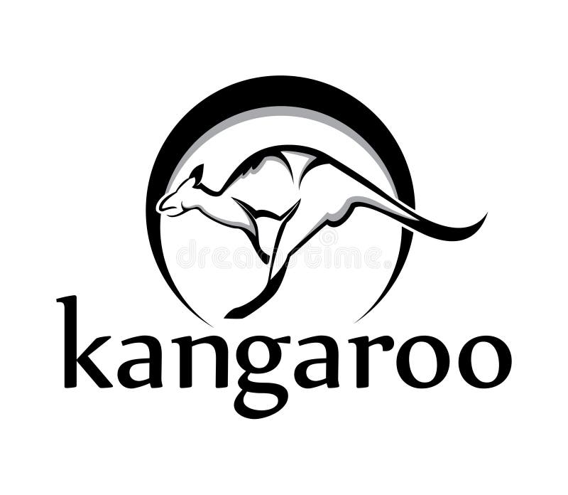 Kangaroo Logo Simple Design Icon Stock Illustration - Illustration of ...