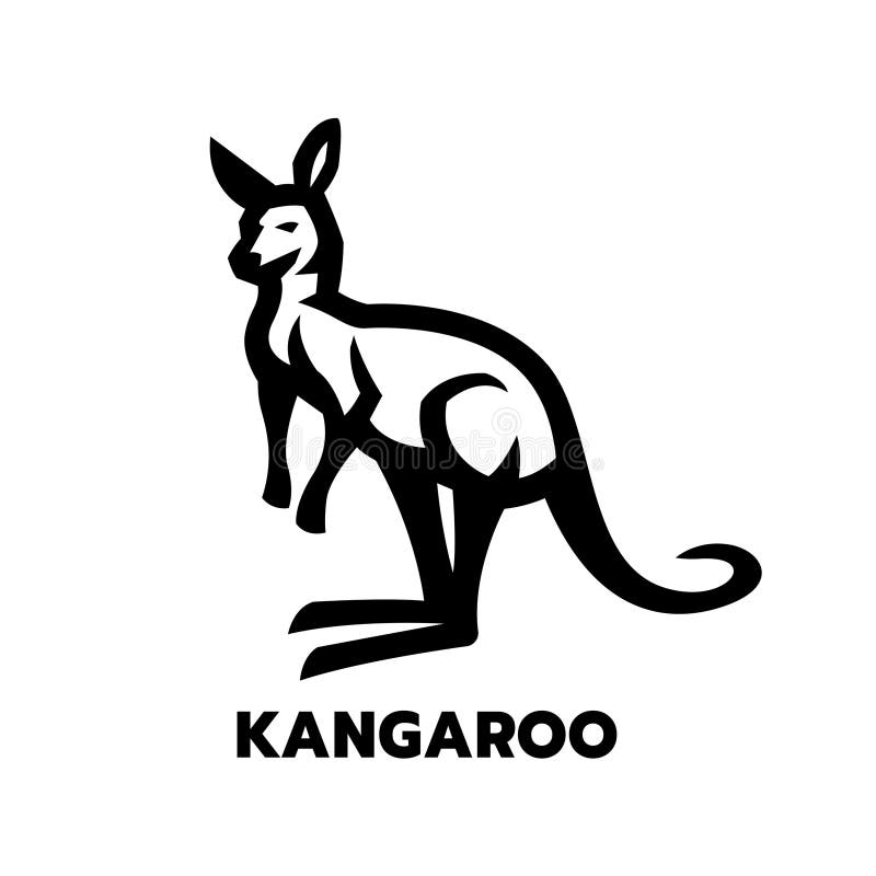 Kangaroo logo, symbol. stock vector. Illustration of marsupial - 333467459