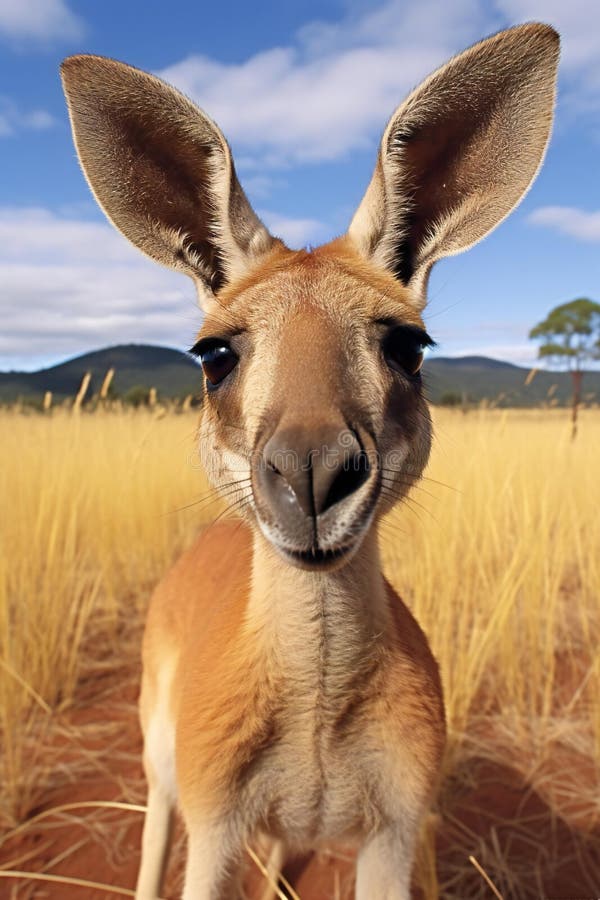 Kangaroo Looking at the Camera in the Australian Outback Stock ...
