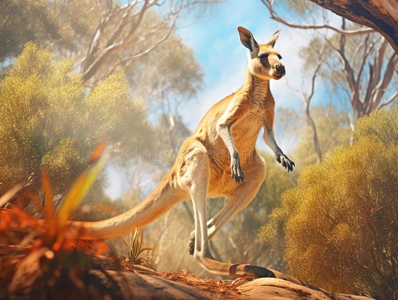 Ai Generated Illustration Wildlife Concept of Kangaroo Stock ...