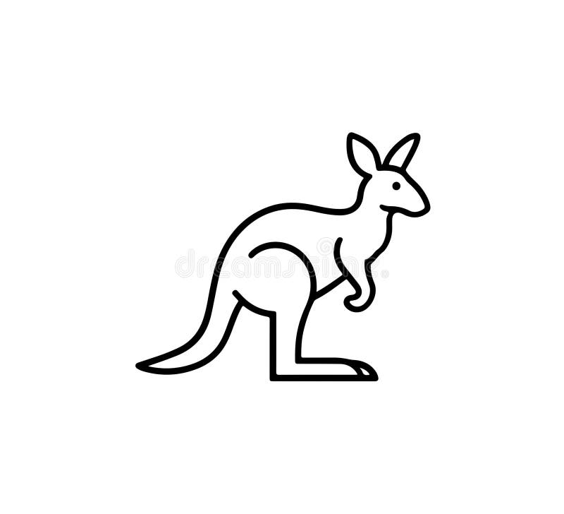 Kangaroo Modern Simple Logo Icon Vector Stock Illustration ...