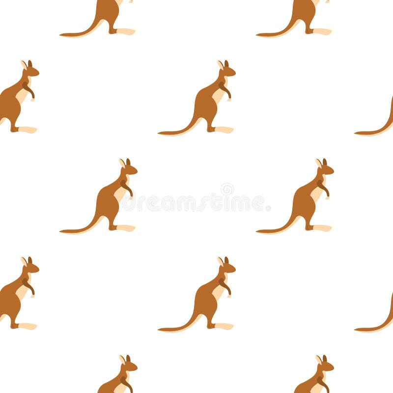 Kangaroo pattern seamless stock vector. Illustration of female - 108552681