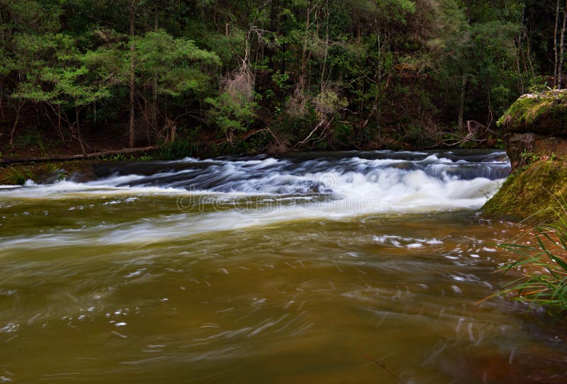 The Fast Flowing Kangaroo River at Belmore Fall, NSW, Australia Stock ...