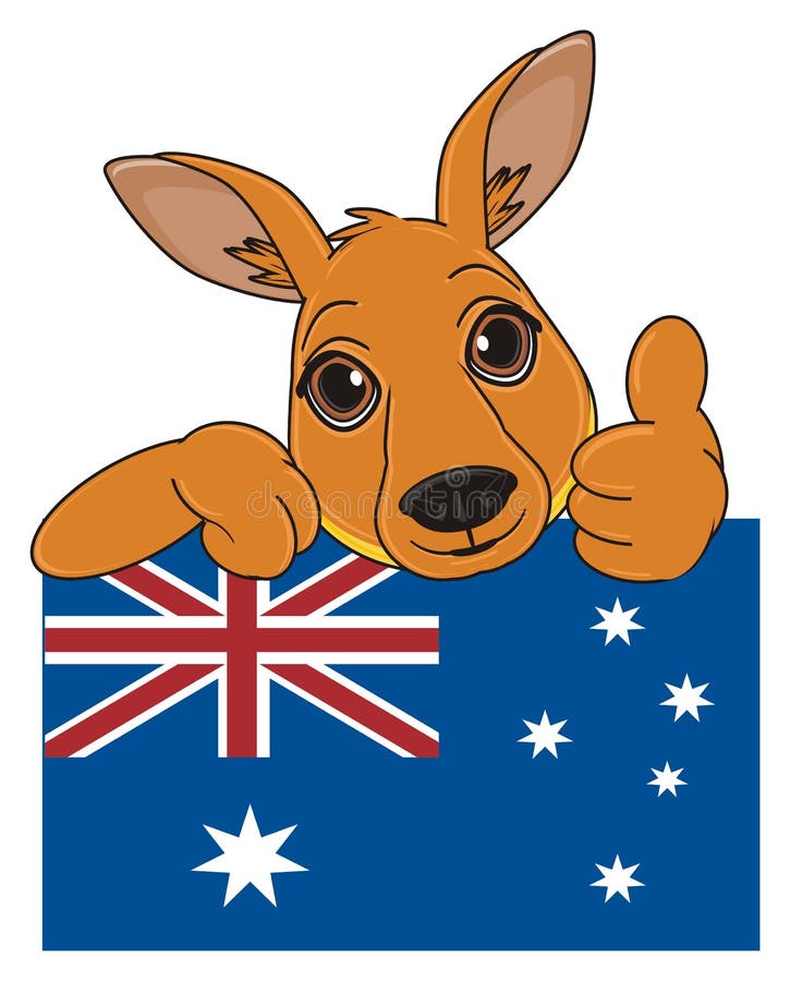 Kangaroo show gesture stock illustration. Illustration of jump - 88439042