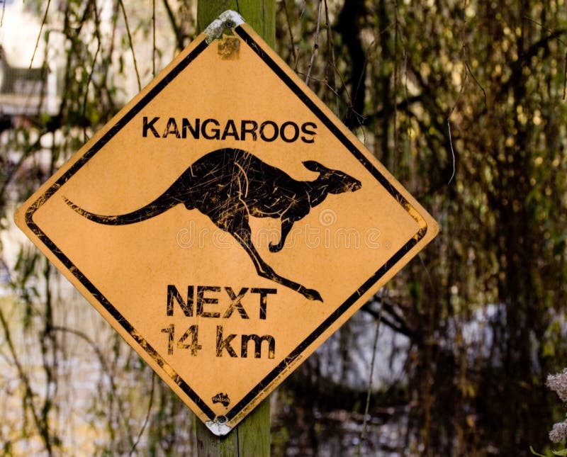 Uluru Australia Kangaroo Sign Editorial Photography - Image of rock ...