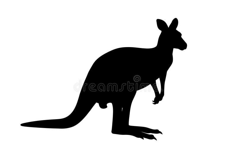 Kangaroo Silhouette Clipart Stock Vector - Illustration of legs ...