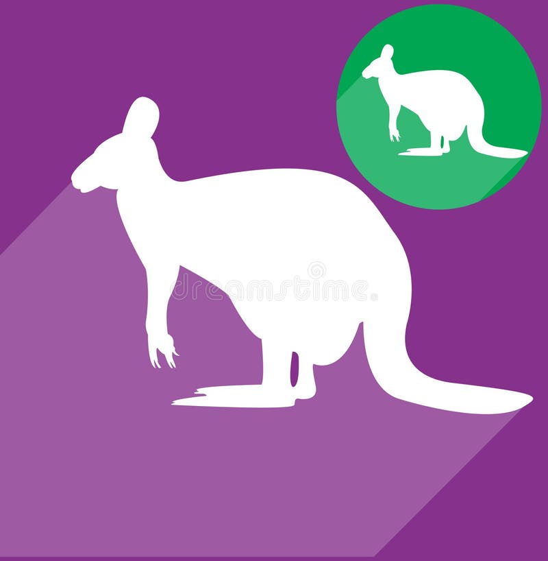 Kangaroo silhouette stock vector. Illustration of australian - 295749241