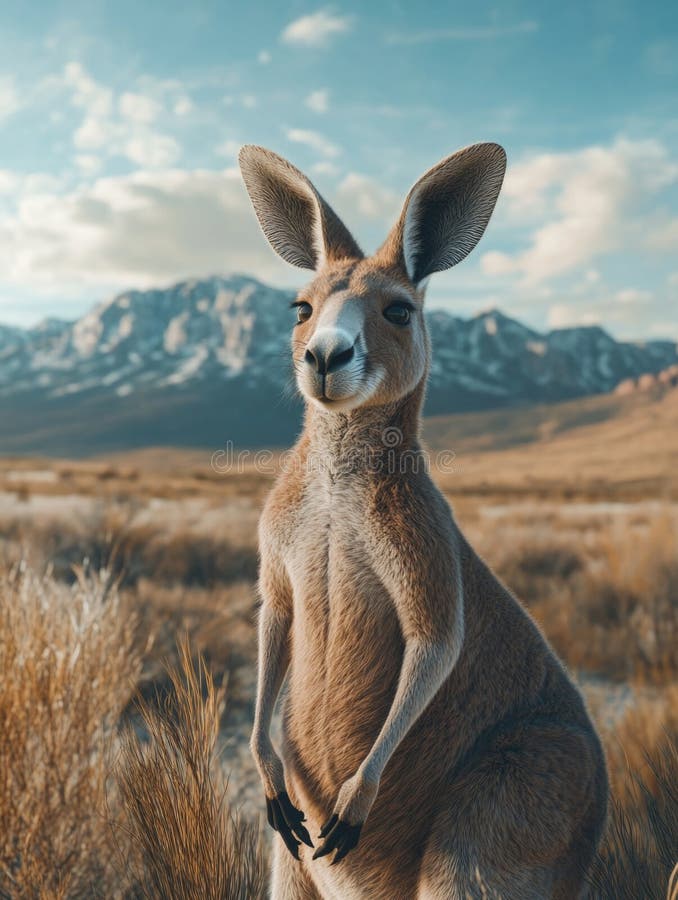 Kangaroo Standing stock image. Image of australian, legs - 373080783