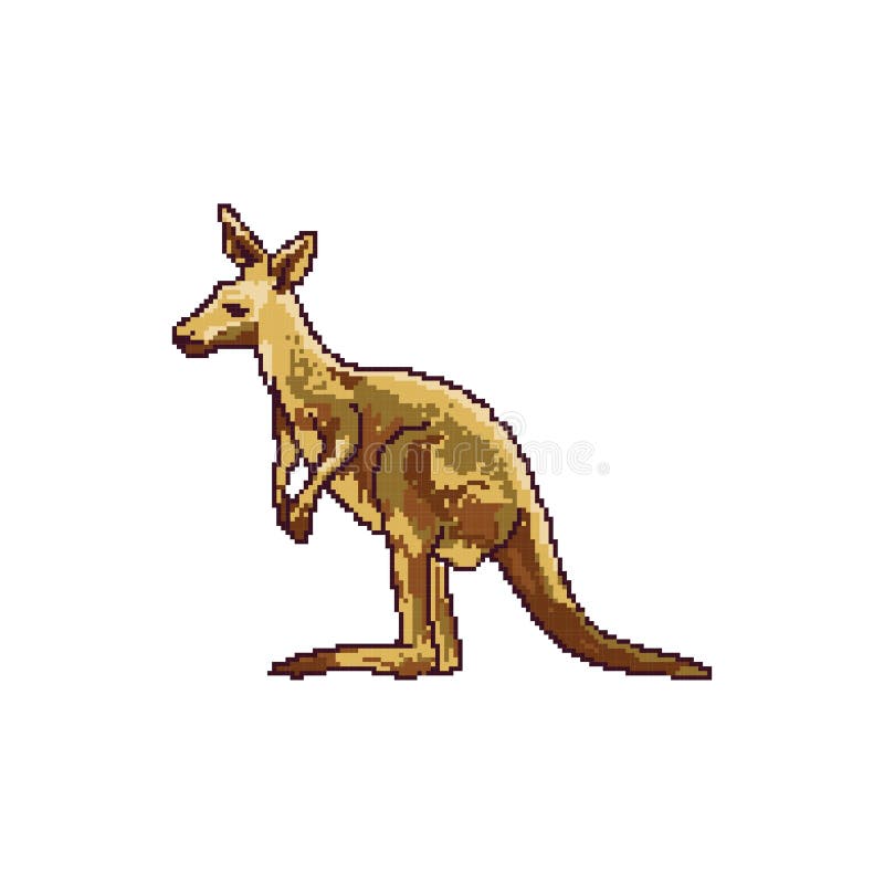 Kangaroo Pixel Stock Illustrations – 103 Kangaroo Pixel Stock ...