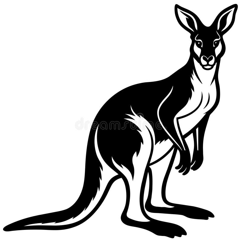 A Kangaroo Vector LOGO ICONs. Stock Illustration - Illustration of ...