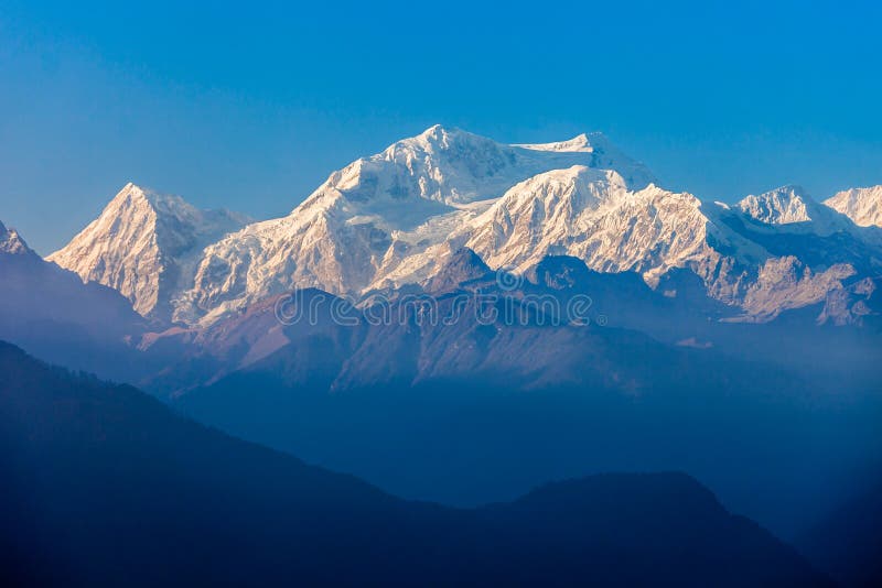 Kangchenjunga Mountain View Stock Image - Image of beauty ...