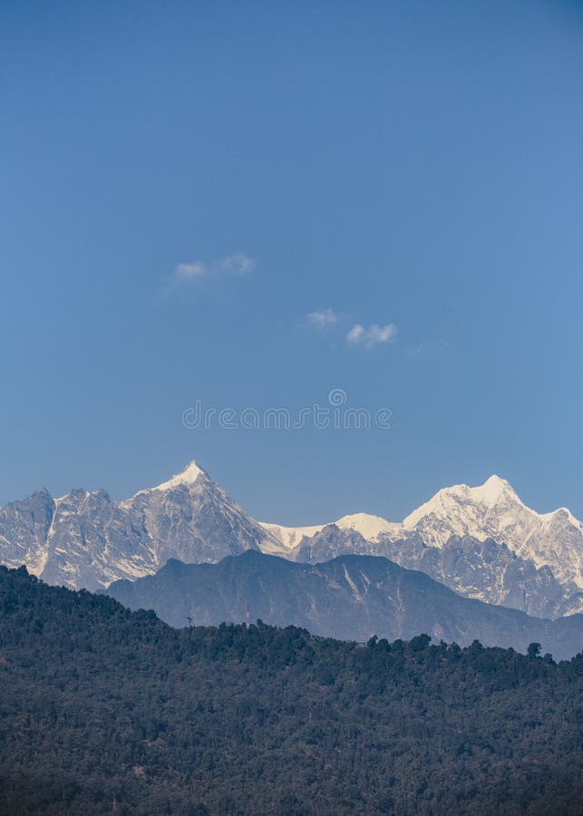 Kangchenjunga Mountain that View in the Morning in Sikkim, India. Stock ...