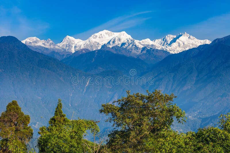 Kangchenjunga Mountain View Stock Photo - Image of landscape, himal ...