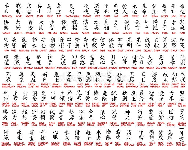 Kanji collection stock vector. Illustration of isolated - 13384442