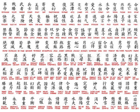 Kanji collection stock vector. Illustration of isolated - 13384442