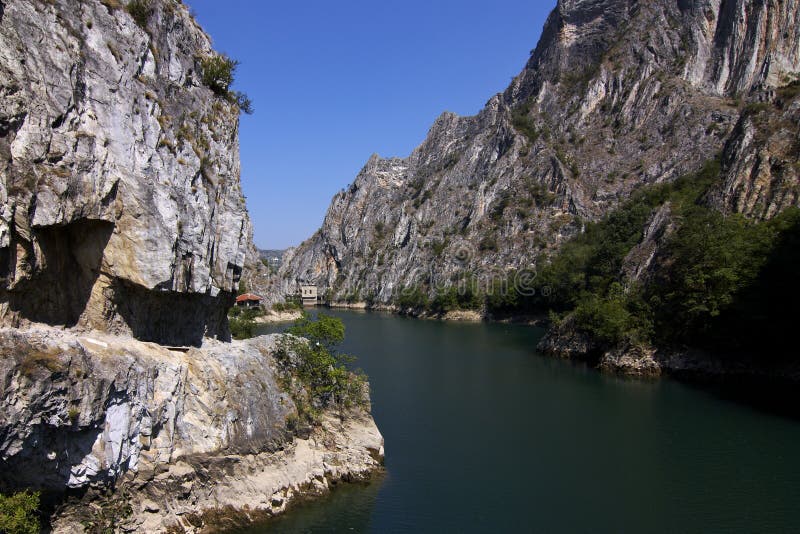 Kanjonmacedonia matka fotografering för bildbyråer. Bild av berg - 16504317